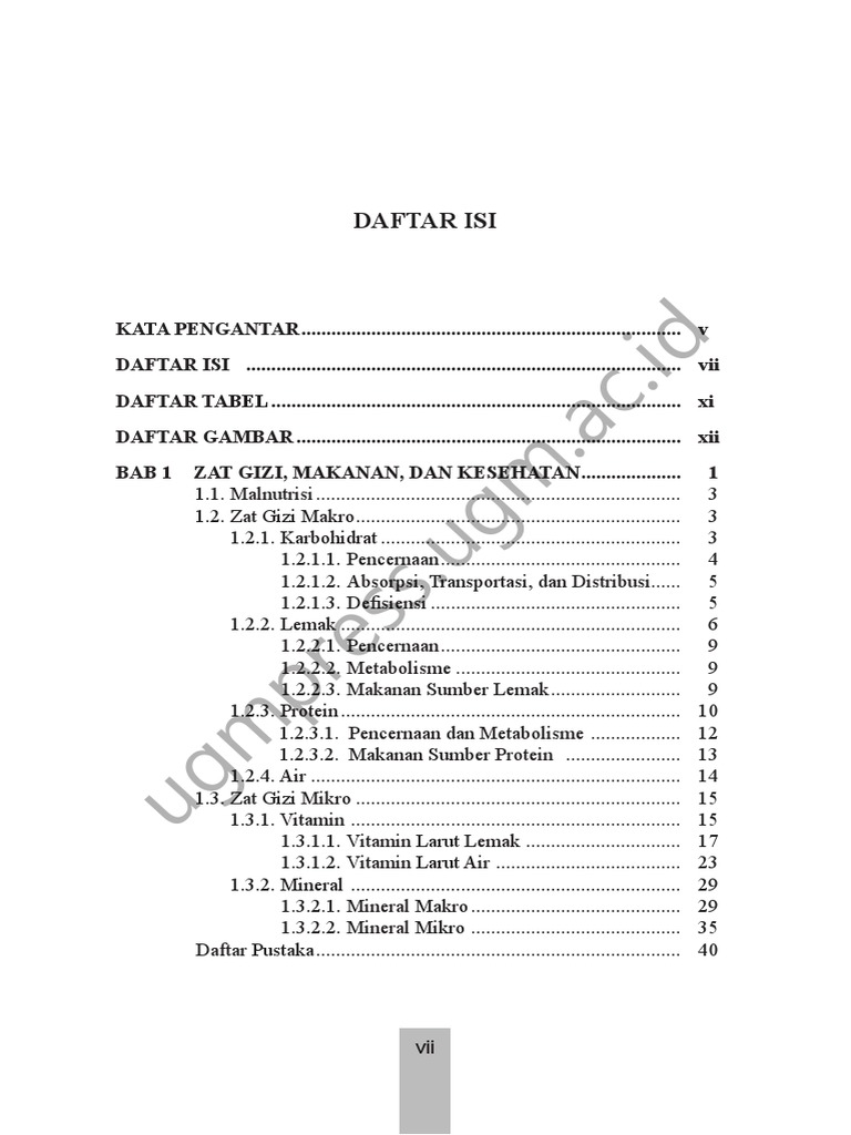 Daftar Isi Buku Saku Interaksi Obat Dan Makanan | PDF
