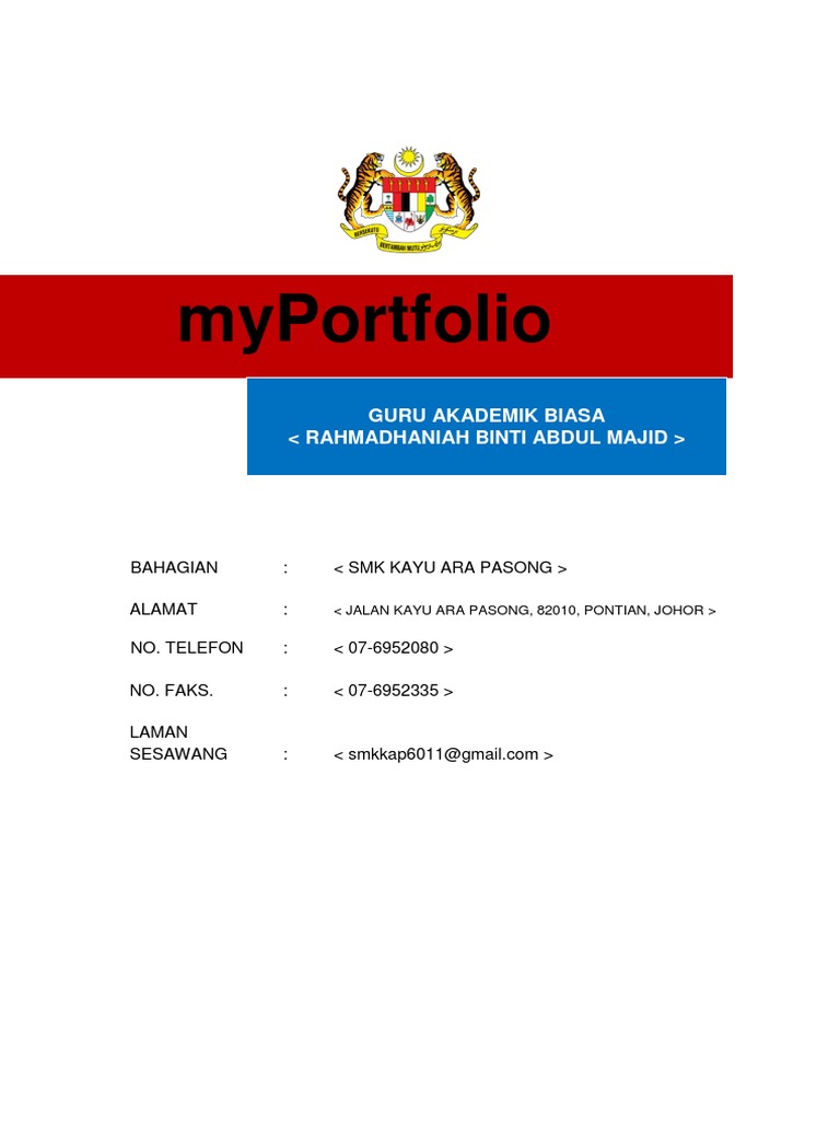 Myportfolio: Guru Akademik Biasa | PDF