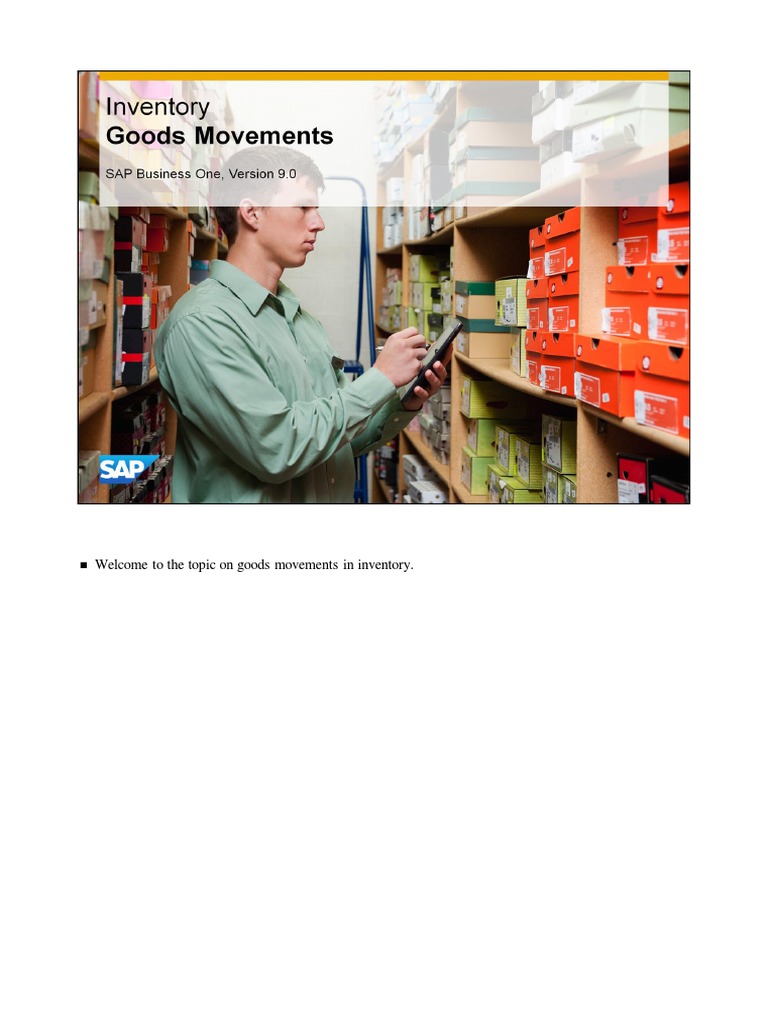 Inventory Goods Movement PDF | PDF | Debits And Credits | Receipt
