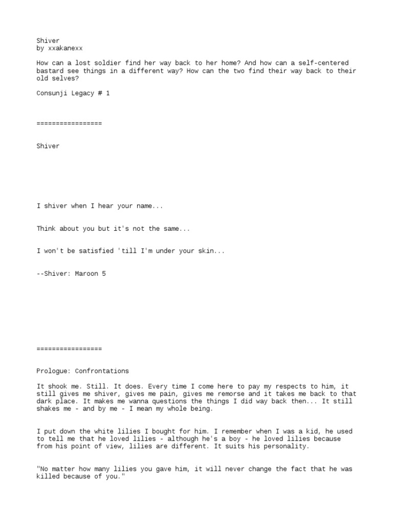 Shiver: A Soldier's Regret | PDF | Religion & Spirituality