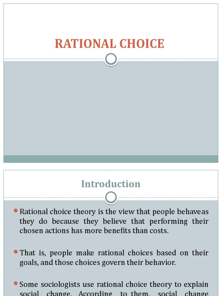 Rational Choice | PDF | Rationality | Utility