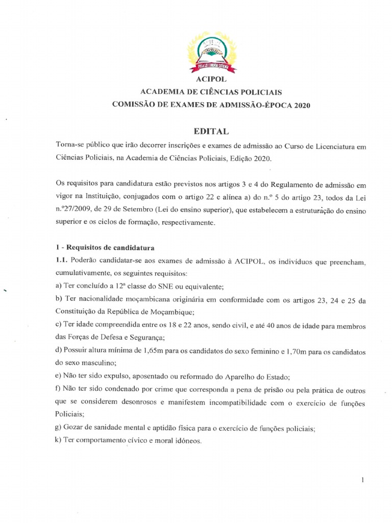 Edital Acipol 2020 PDF | PDF