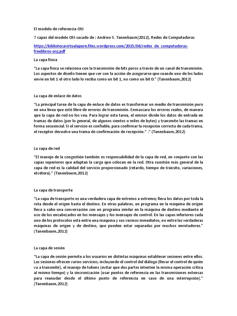 Entendiendo el Modelo OSI en Redes | PDF | Modelo osi | Red de computadoras