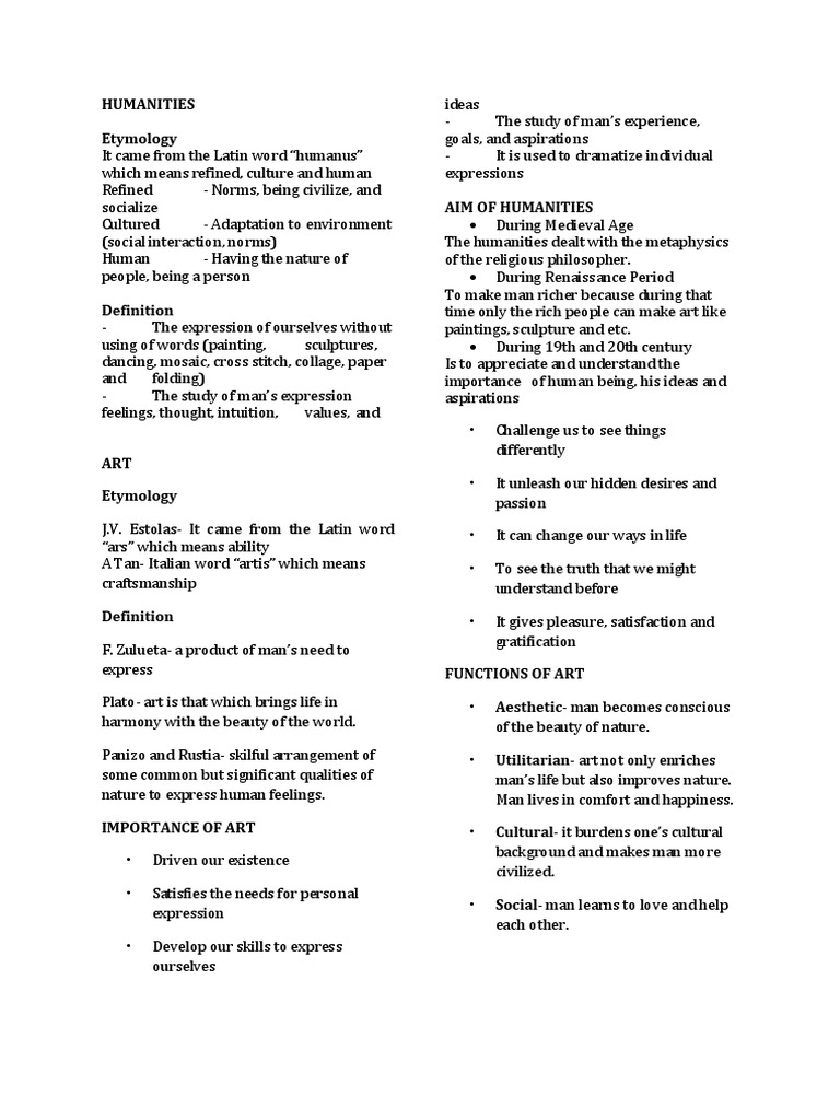 Humanities Etymology | PDF | Color | Human