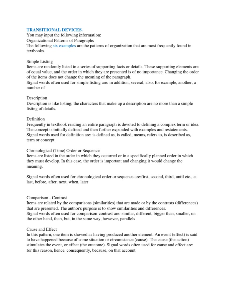 Six Examples: Transitional Devices | PDF