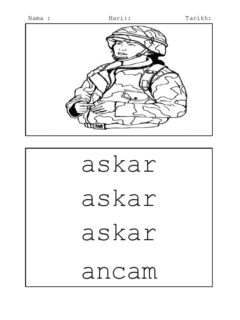Askar Askar Askar Ancam Ancam: Nama: Hari:: Tarikh | PDF