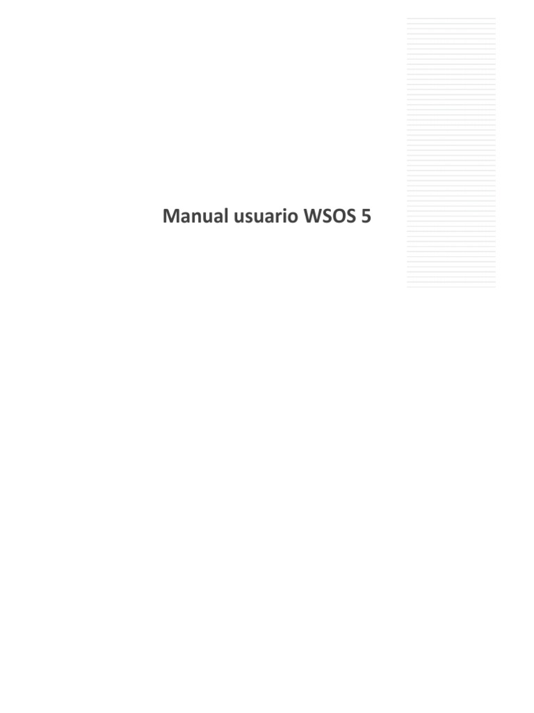 Manual WSOS 5 | PDF | Contraseña | Menú (Computación)