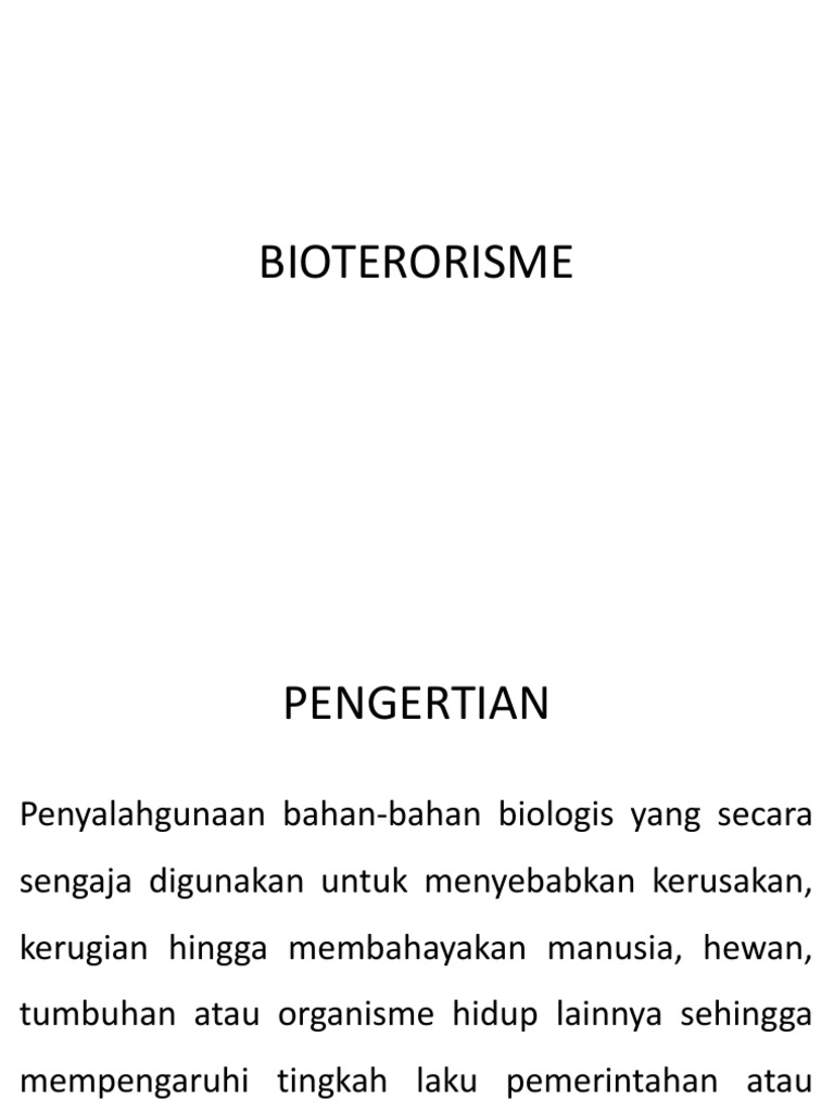 Bioterorisme | PDF | Pengembangan Diri