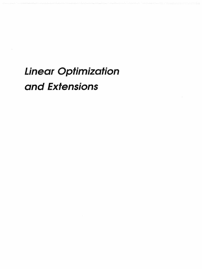 Shu-Cherng Fang, Sarat Puthenpura - Linear Optimization and Extensions ...