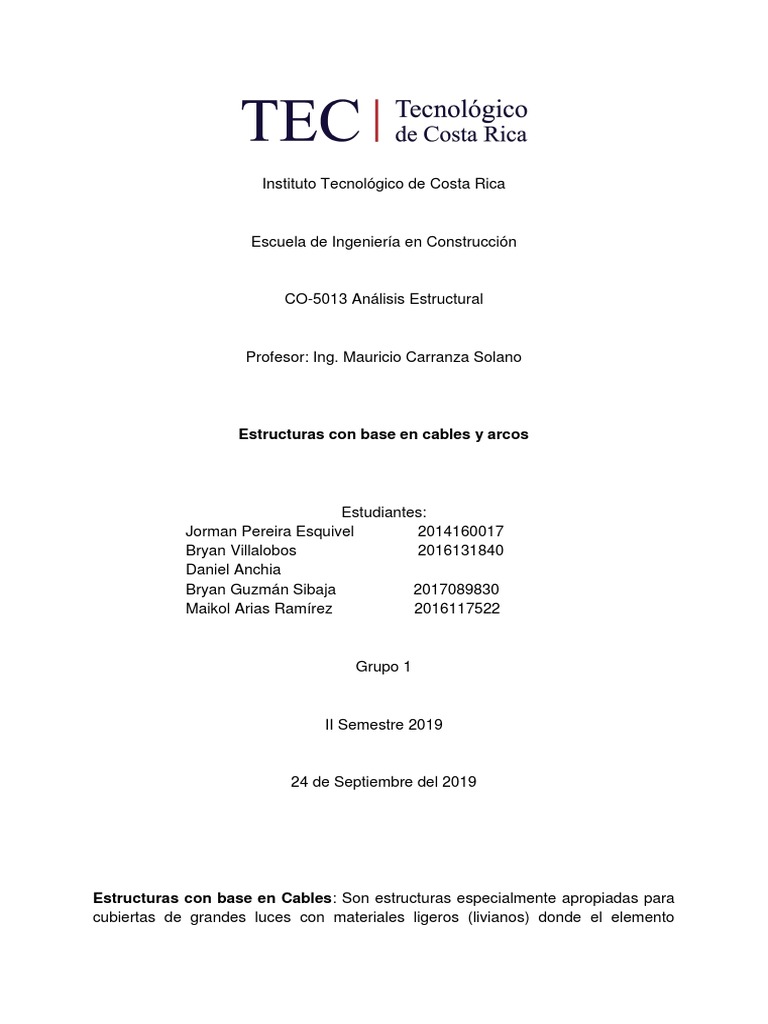 Estructuras Con Base en Cables y Arcos | PDF | Puente | Fatiga (material)