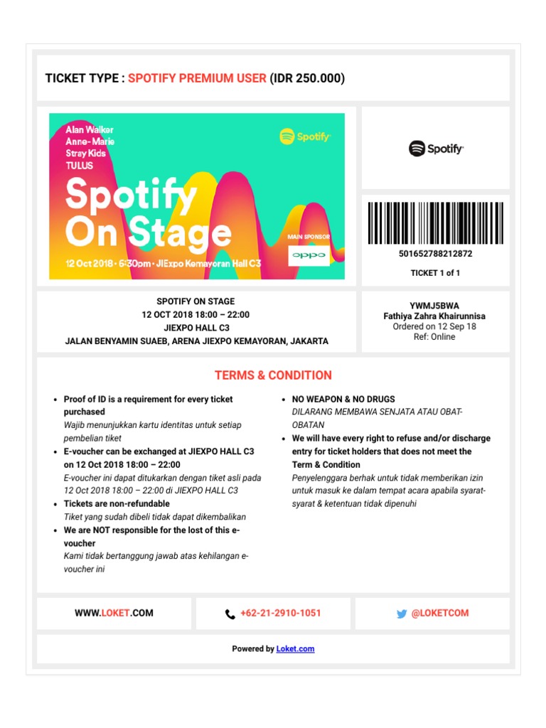 E-Voucher - Spotify On Stage | PDF