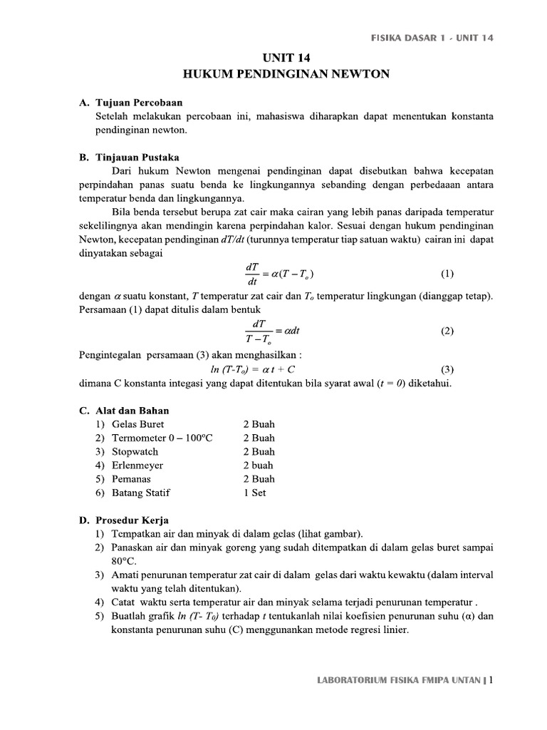 Pendinginan Newton | PDF