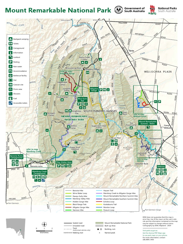 Mount Remarkable National Park Map | PDF | Habitat | Hiking