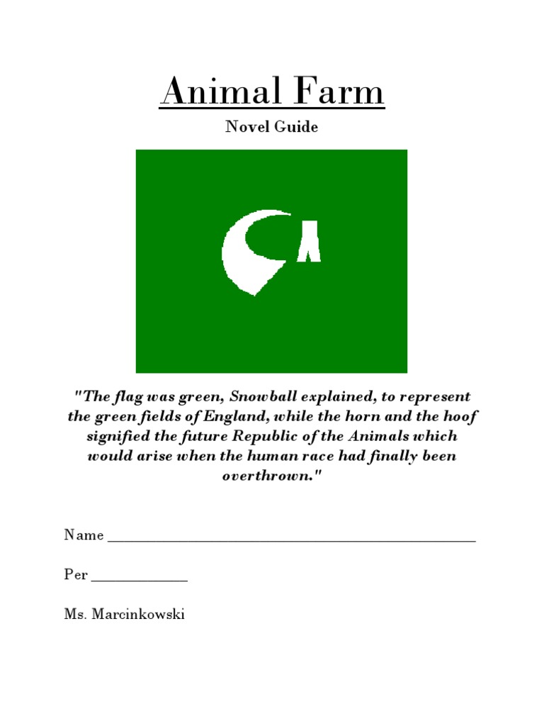 Animal Farm: Novel Guide | PDF | Communism | Vladimir Lenin