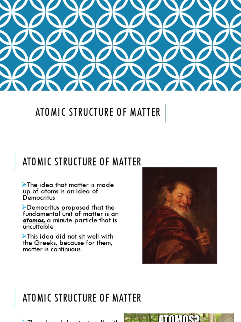 Atomic Structure of Matter | PDF | Atoms | Atomic Nucleus