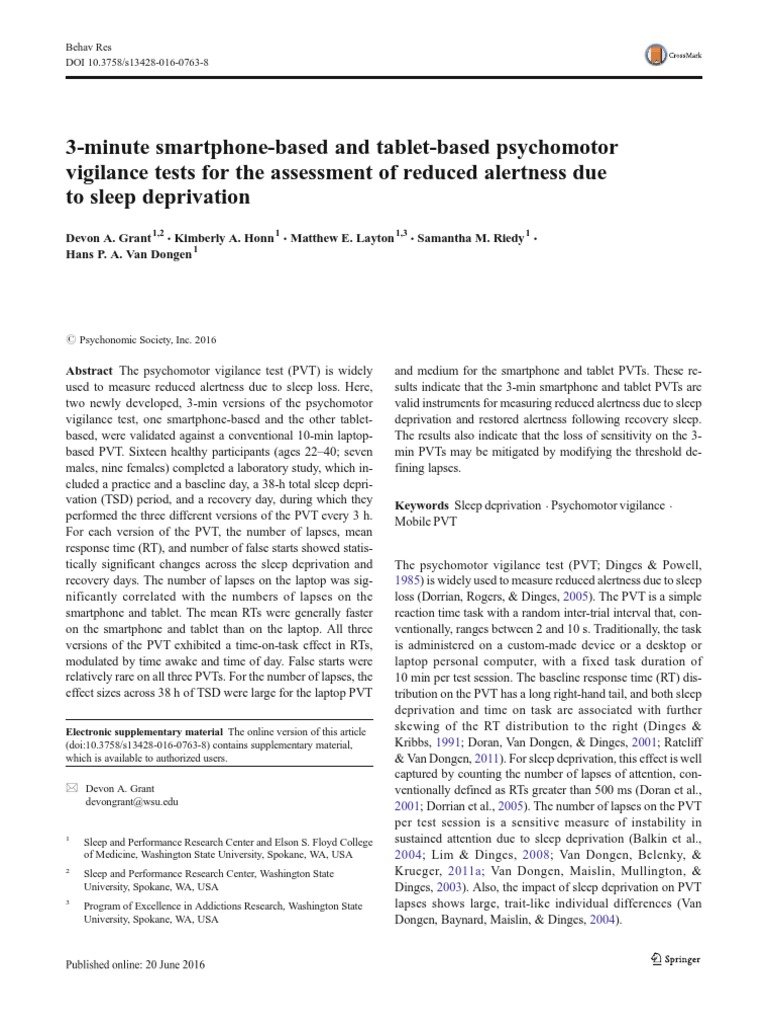 PVT - 3-Minute Smartphone-Based and Tablet-Based Psychomotor Vigilance ...