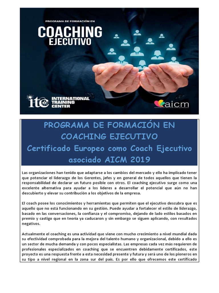 Coaching Ejecutivo | PDF | Liderazgo | Gestión de recursos humanos