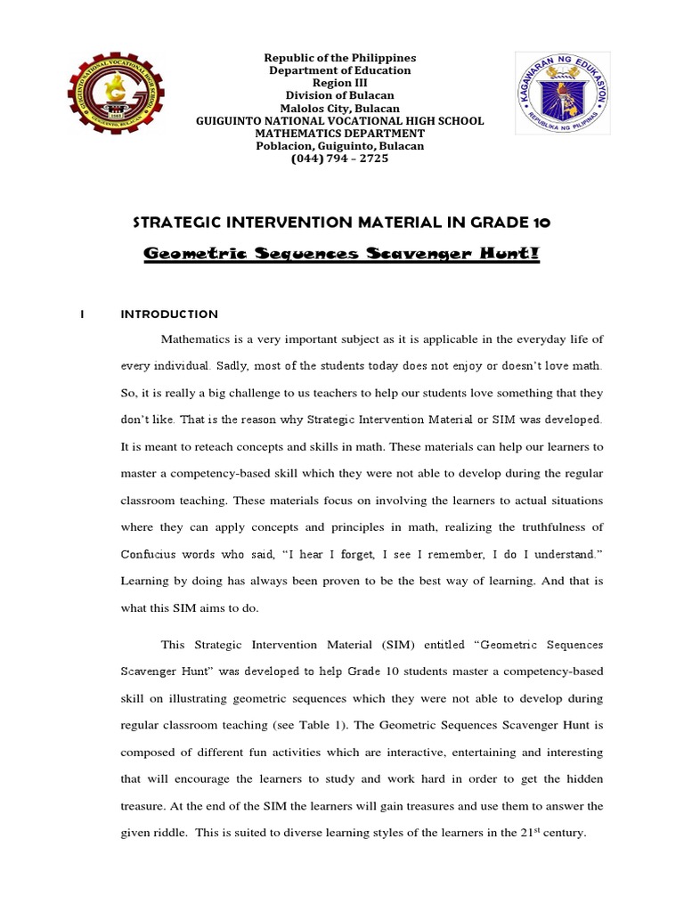 Write-Up of Sim - GNVHS | PDF | Classroom | Polynomial