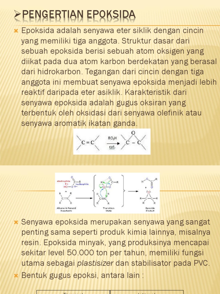 Kimia dan Reaksi Senyawa Epoksida | PDF | Seni | Sains & Matematika