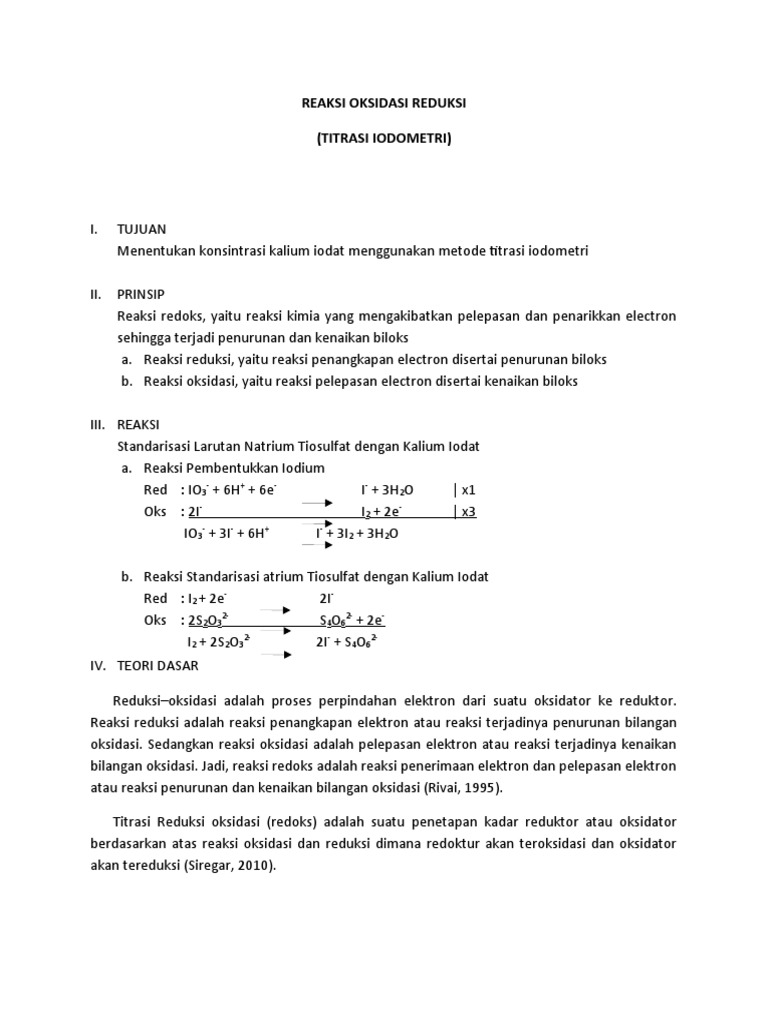Titrasi Iodometri | PDF