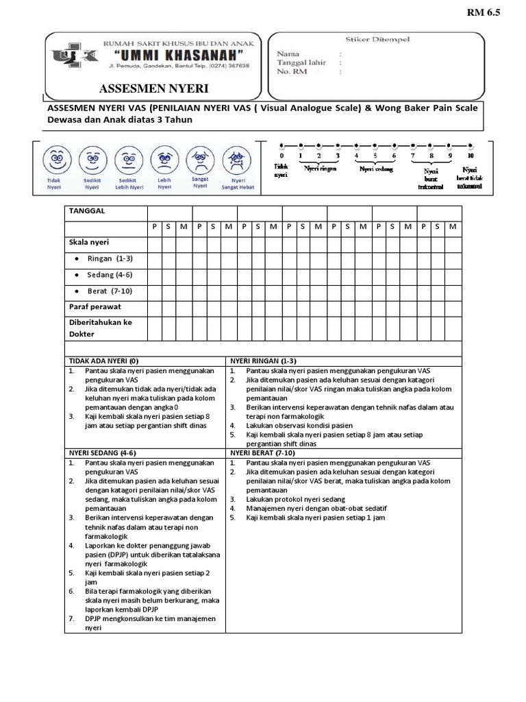 Penilaian Nyeri Menggunakan Skala VAS | PDF