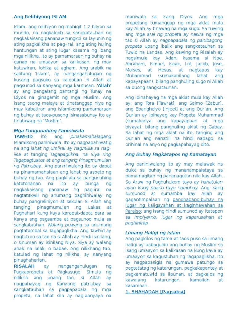 Islam, Ang Reli | PDF
