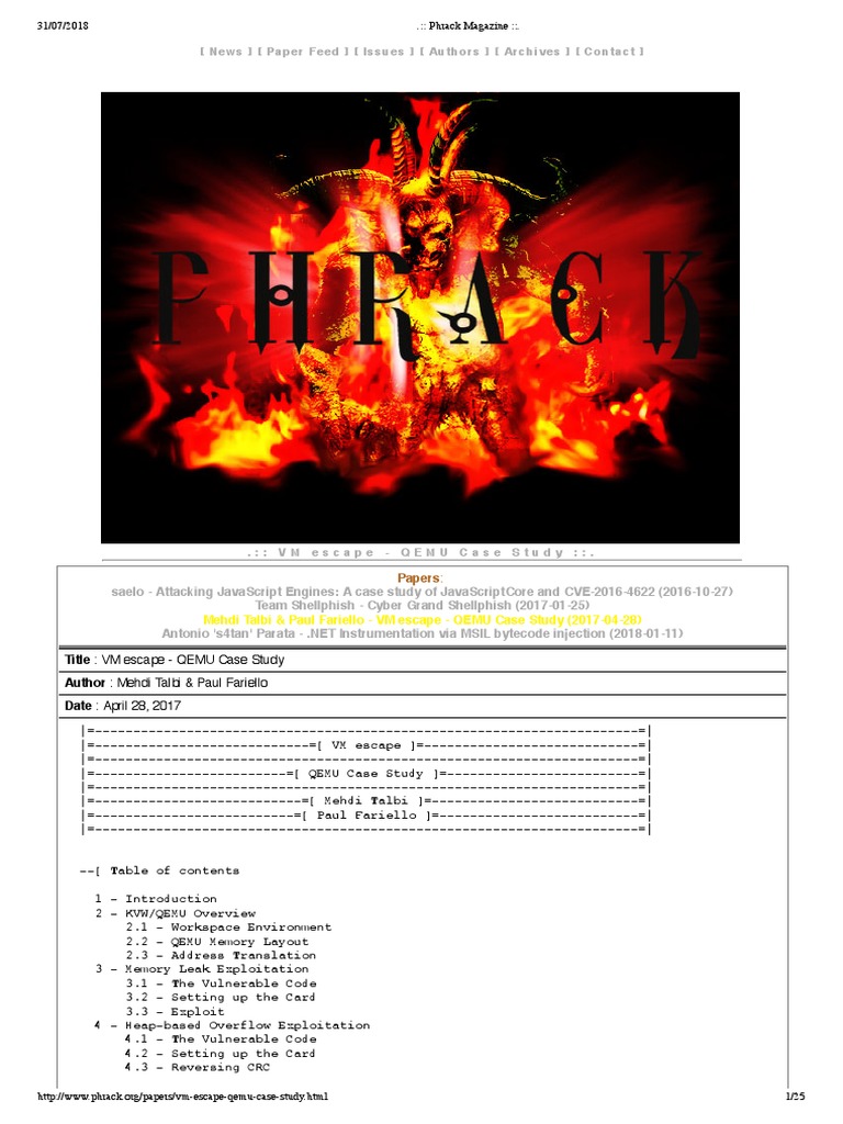 Phrack Magazine | Download Free PDF | Virtual Machine | Internet Protocols