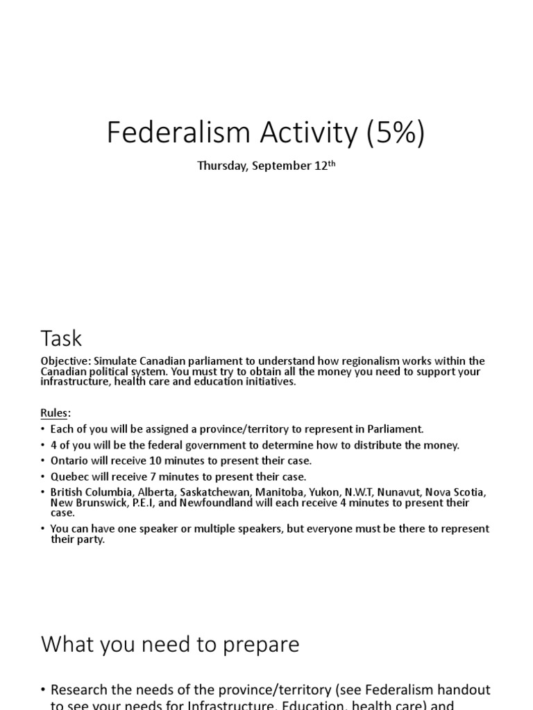 Federalism Game 8C | PDF | Politics | Travel