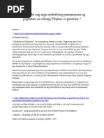 Project Proposal Filipino Edited | PDF