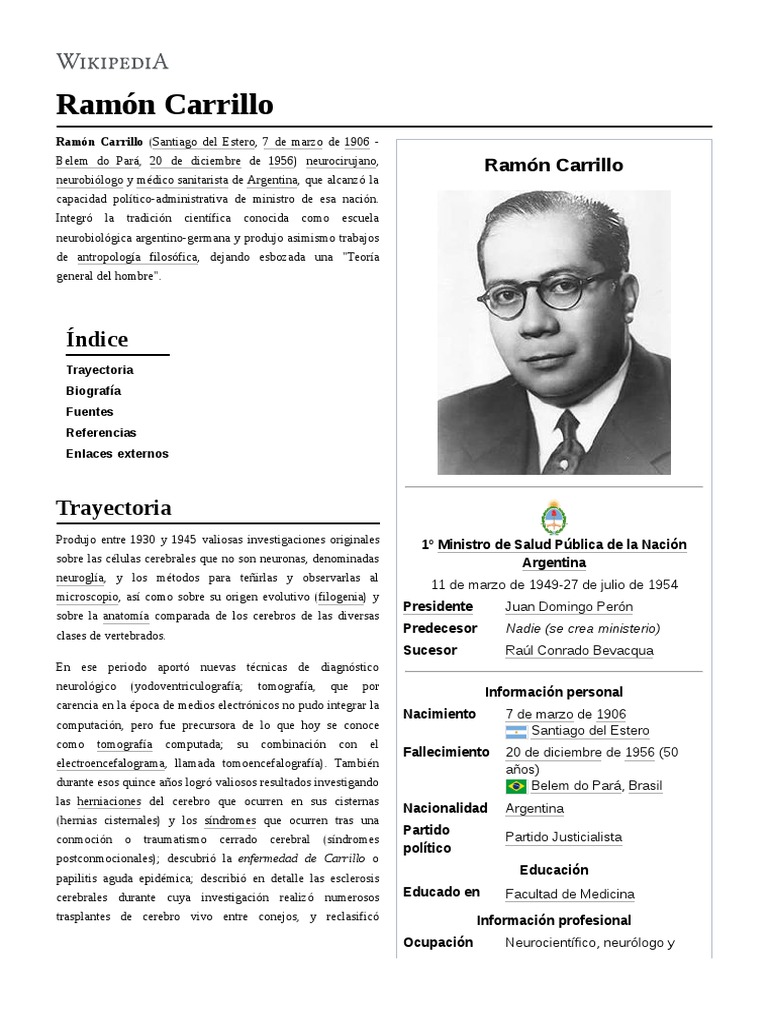 Ramón Carrillo | PDF | Bienestar | Medicina