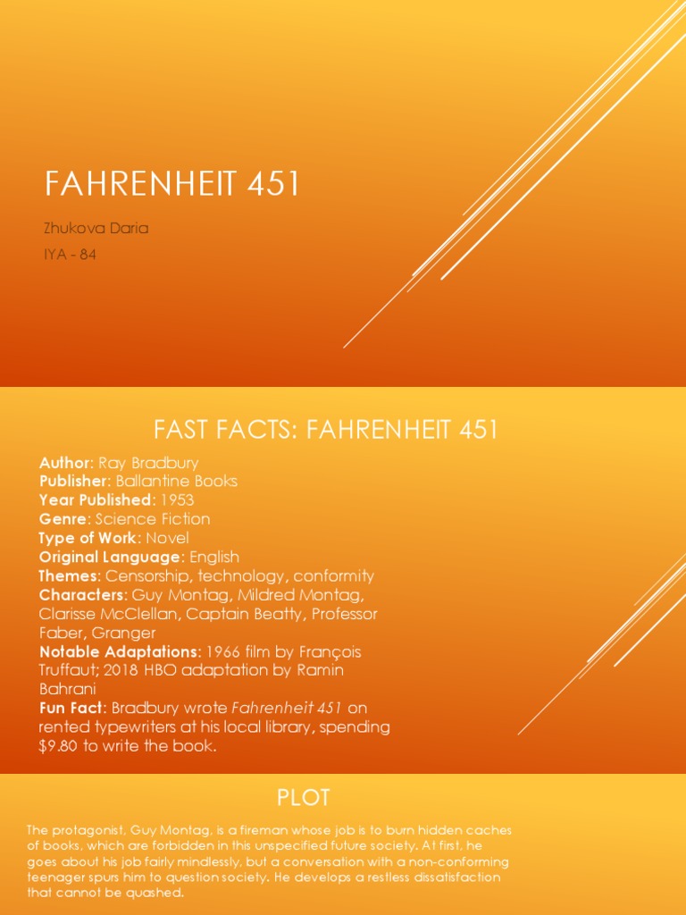 Fahrenheit 451: Themes & Plot Summary | PDF