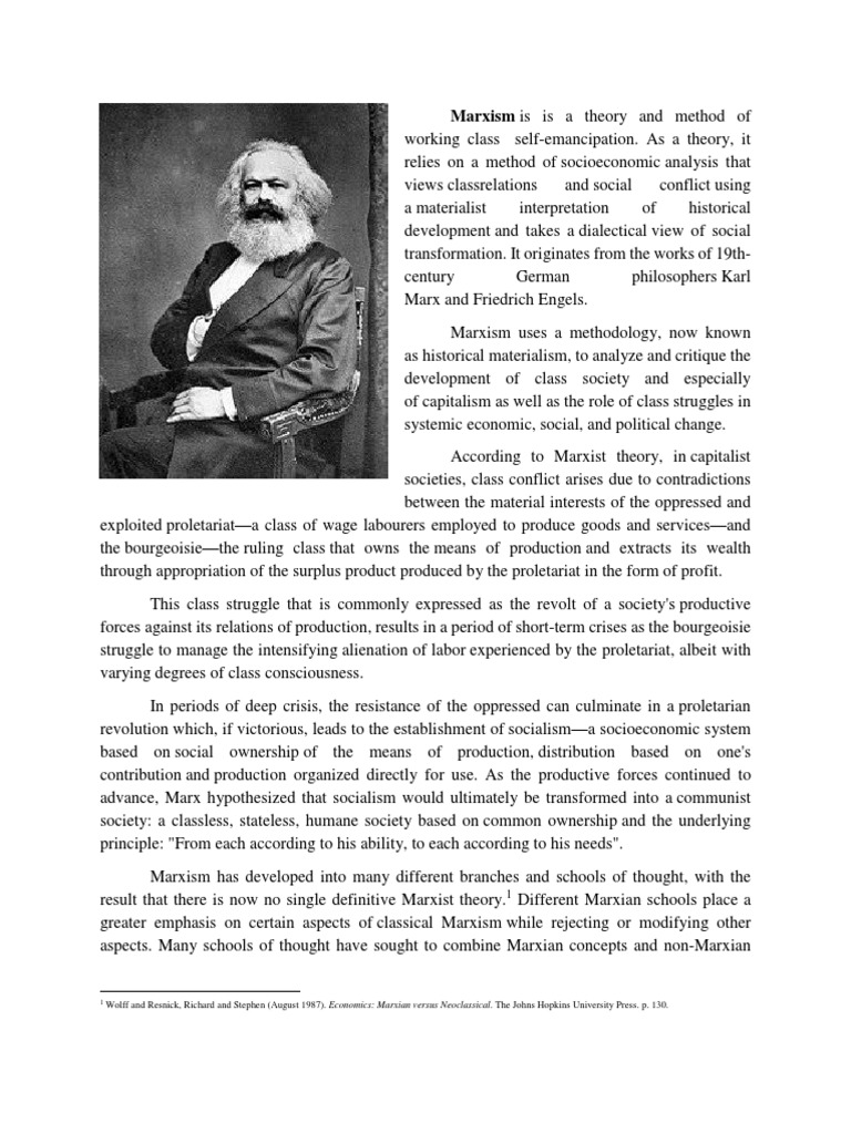 Marxism Is Is A Theory and Method Of: Karl Marx (1818-1883) | PDF ...