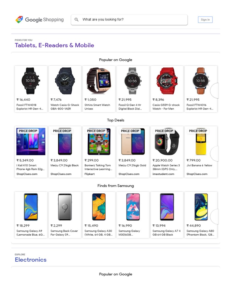 Tablets, E-Readers & Mobile: Shopping | PDF | Consumer Electronics | Mobile Computers