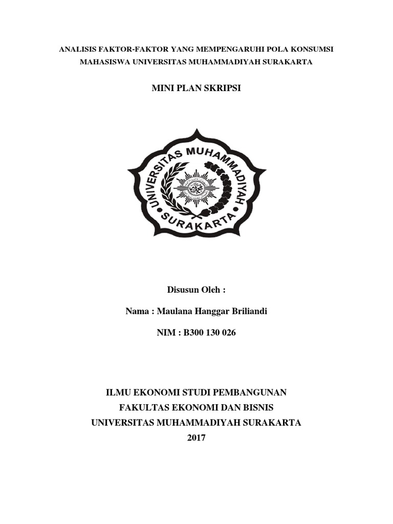 Mini Plan Skripsi Hanggar | PDF