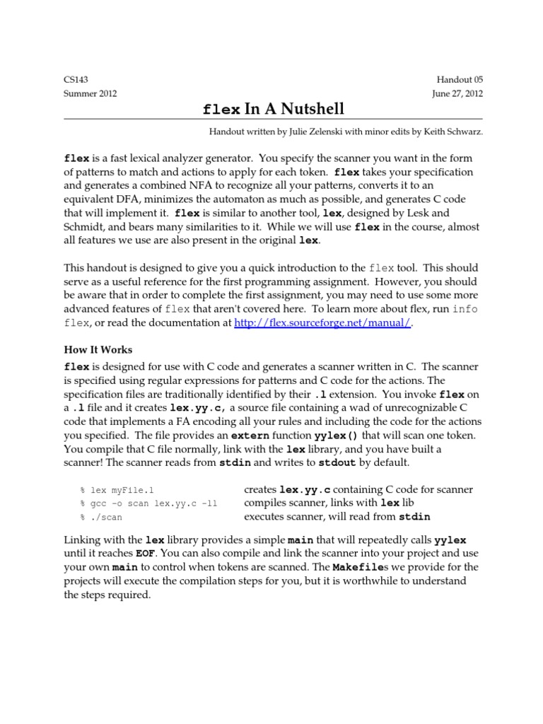 In A Nutshell: Flex Flex | PDF | Formalism (Deductive) | Software Engineering