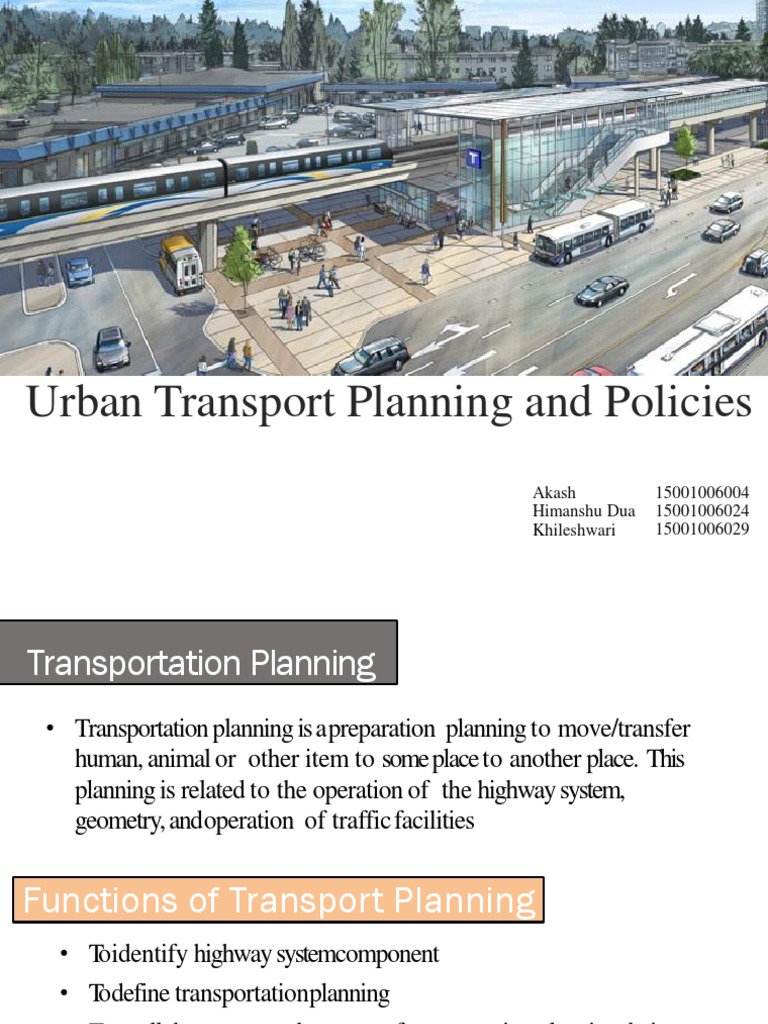 Urban Transport Planning and Policies | PDF | Traffic | Parking