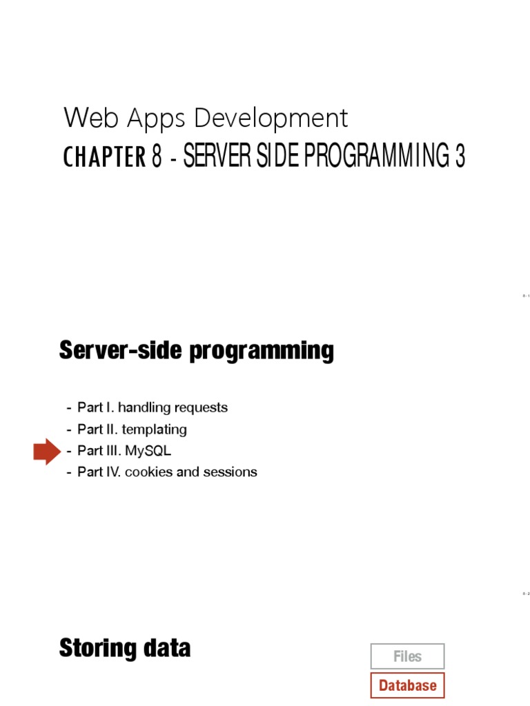 CH 8 - Server Side Programming 3 | PDF | Object Relational Mapping ...