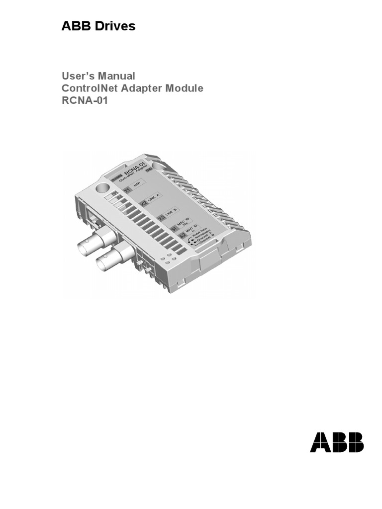 Abb Drives: User'S Manual Controlnet Adapter Module Rcna-01 | Download ...