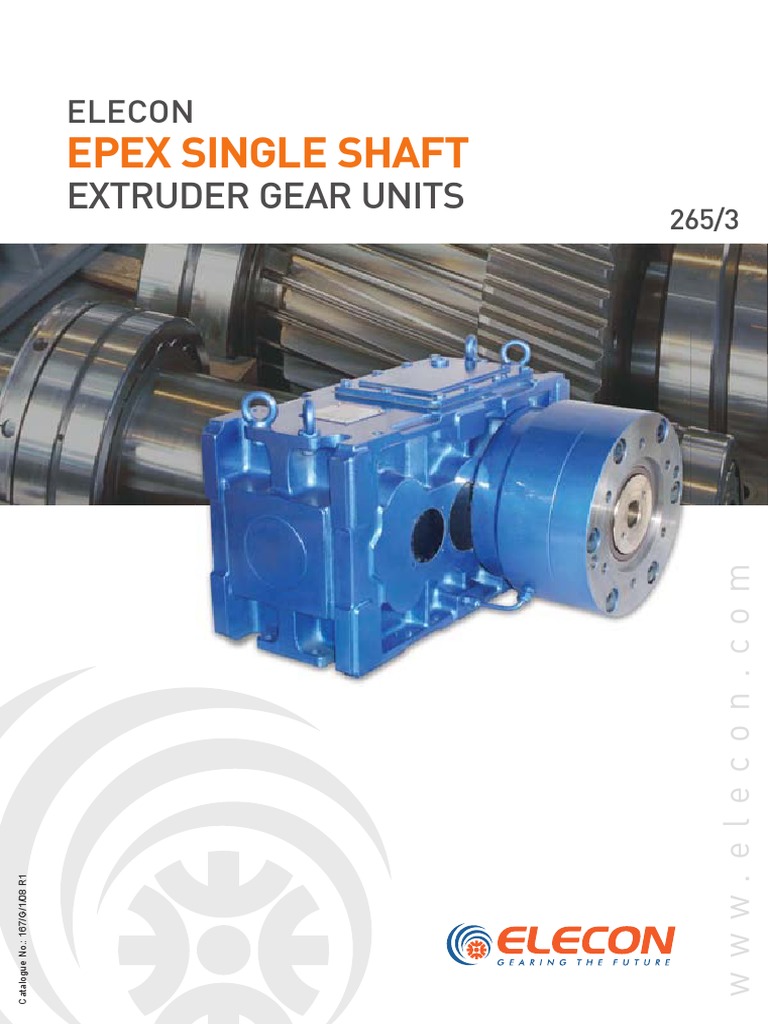 Elecon Extruder Gear Catalogue | PDF | Gear | Bearing (Mechanical)