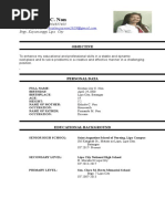 Biodata | PDF | Tagalog Language | Philippines