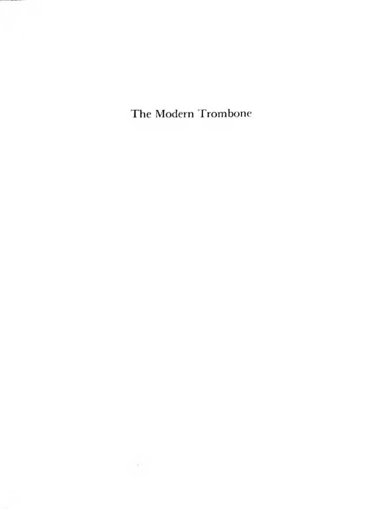 Dempster, Stuart - The Modern Trombone | PDF | Musical Techniques ...