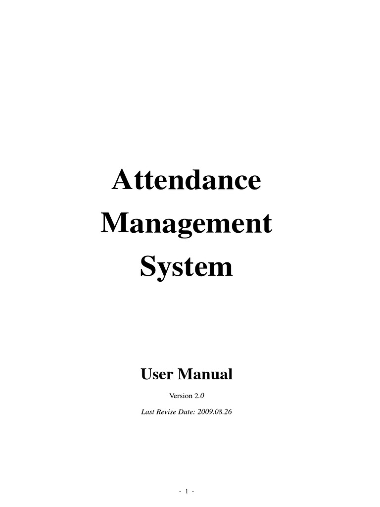 Attendance Management System Software Manual - Ams - PDF | PDF | Backup ...