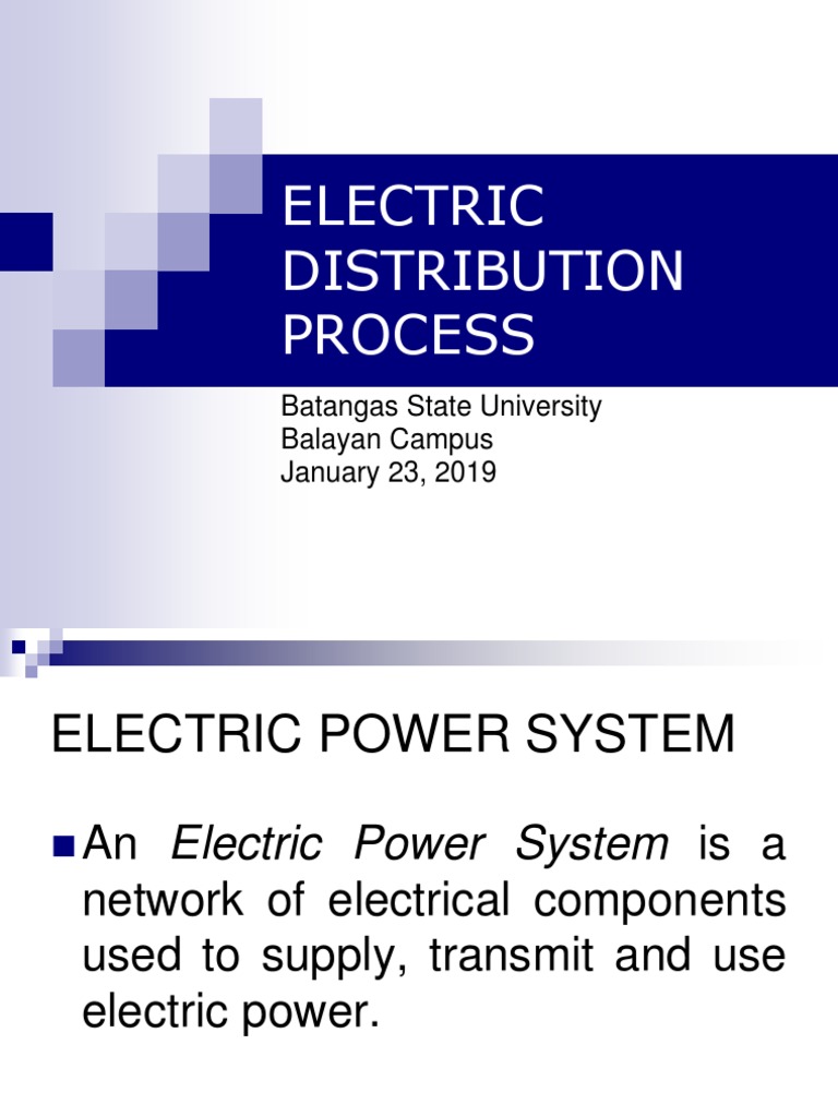 Electric Distribution Process | PDF | Electrical Substation | Electric ...