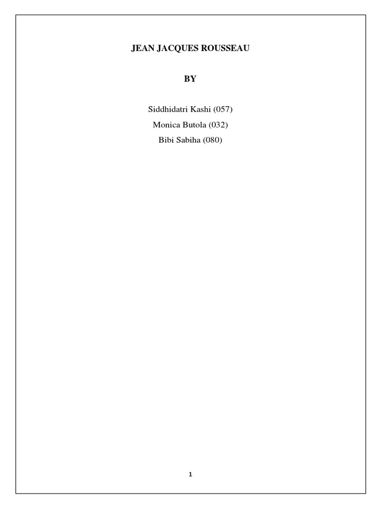 Rousseau's Social Contract and General Will | PDF | Sovereignty | Jean ...