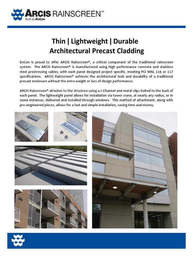 Thin ǀ Lightweight ǀ Durable Architectural Precast Cladding | PDF | Precast Concrete ...