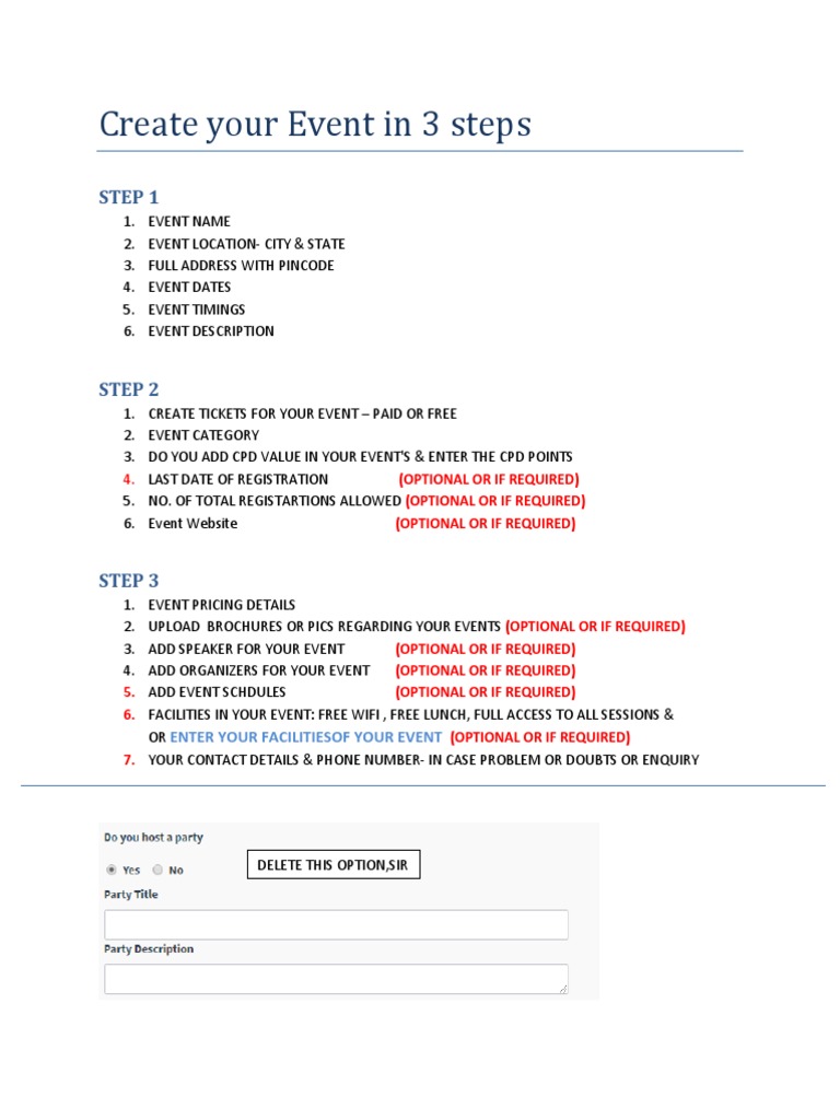 Create Your Event in 3 Steps | PDF | Career & Growth