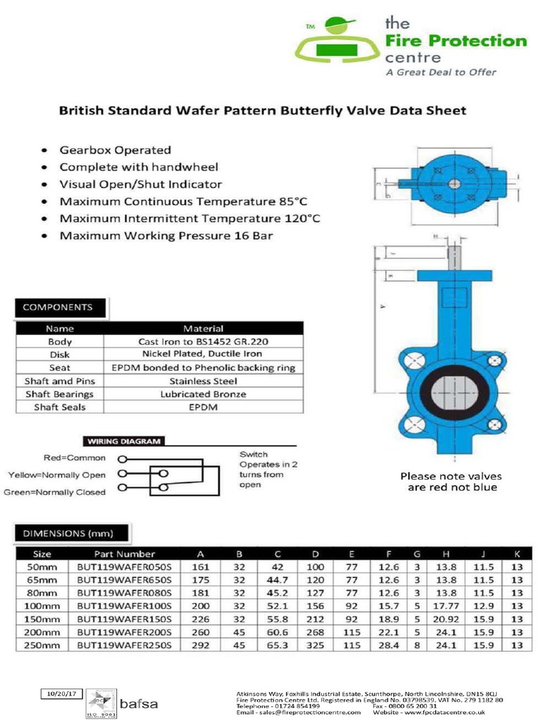 BS Wafer Butterfly Valves | PDF