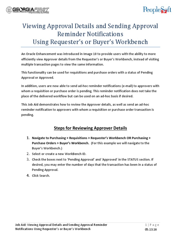 Peoplesoft Buyer Workbench | PDF | Hyperlink | Human–Computer Interaction