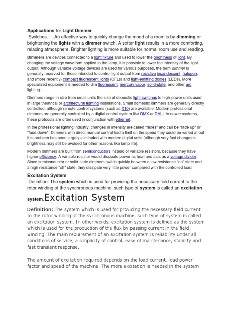 Applications-Light Dimmer, Excitation System and Solar PV System in Phase Controlled Converters ...