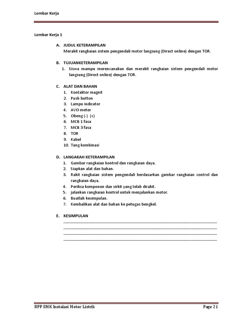 6 - Lembar Kerja IML | PDF